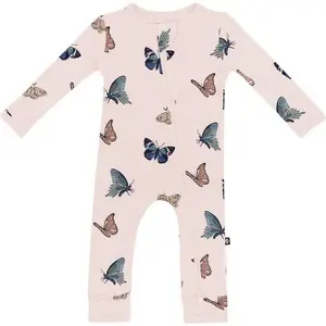 KYTE BABY Zip-up Romper - Blush Butterfly