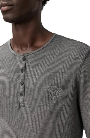 John Varvatos Klaus Burnout Rib Henley