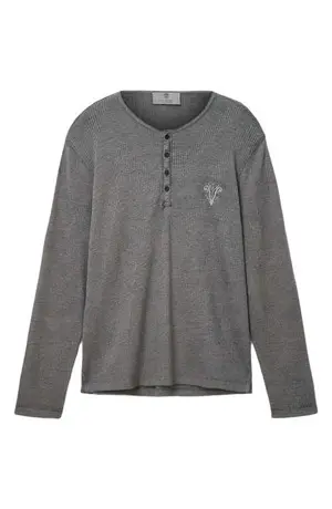 John Varvatos Klaus Burnout Rib Henley