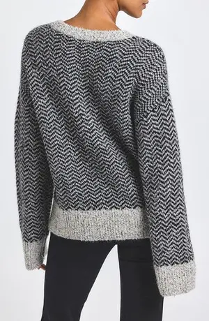 Derek Lam 10 Crosby Astrid Chevron Stripe Sweater