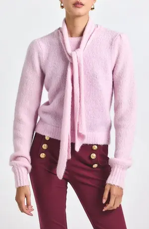 Derek Lam 10 Crosby Leilani Crewneck Sweater & Scarf Set