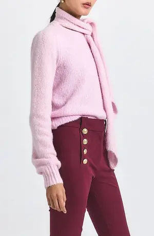 Derek Lam 10 Crosby Leilani Crewneck Sweater & Scarf Set