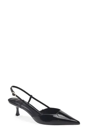 Mango Slingback Pointed Toe Pump - Black