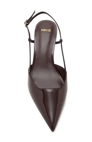 Mango Slingback Pointed-toe Pumps - Chocolate