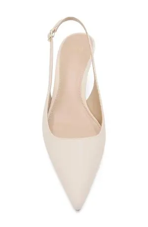 Mango Mona Slingback Pumps - Ecru