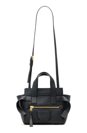 ALLSAINTS Mini Perez Leather Top Handle Bag - Black