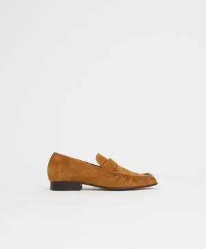 MANSUR GAVRIEL Ruched Loafer - Saddle Suede