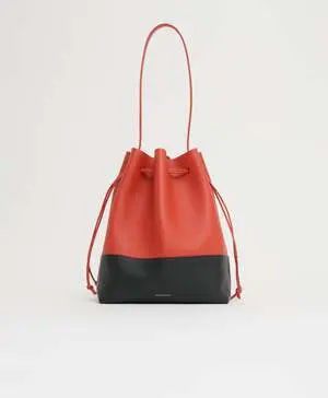 MANSUR GAVRIEL Drawstring Cabas - Pomodoro/black