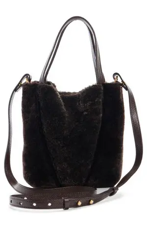 Chloé Small Spin Genuine Shearling Tote