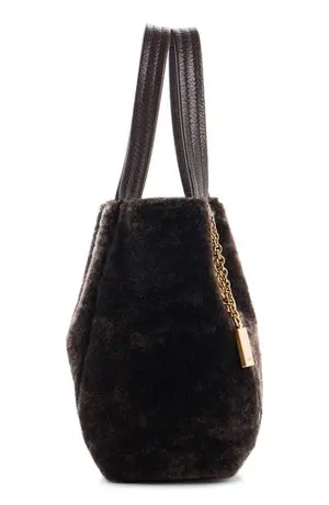 Chloé Small Spin Genuine Shearling Tote