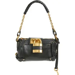 Chloé Small Paddington Leather Shoulder Bag - Black