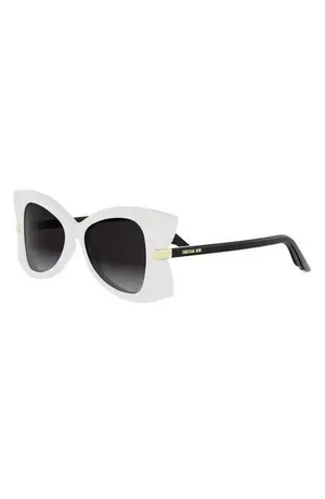 Dior Butterfly S1i 51mm Sunglasses - Ivory/gradient Smoke