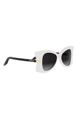 Dior Butterfly S1i 51mm Sunglasses - Ivory/gradient Smoke
