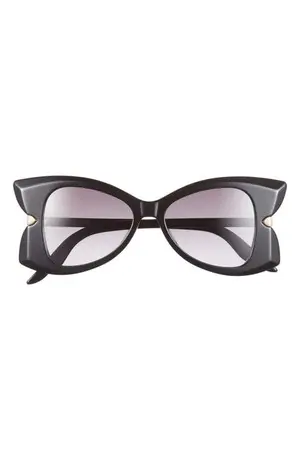 Dior Butterfly S1i 51mm Sunglasses - Shiny Black/gradient Smoke