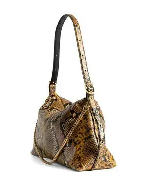 Zadig&Voltaire Jim Wild" Python-effect Leather Bag - Brown