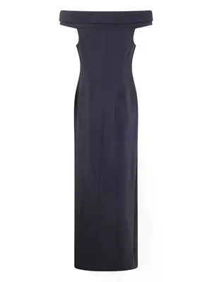 Ralph Lauren Off-shoulder Split Maxi Dress - Black