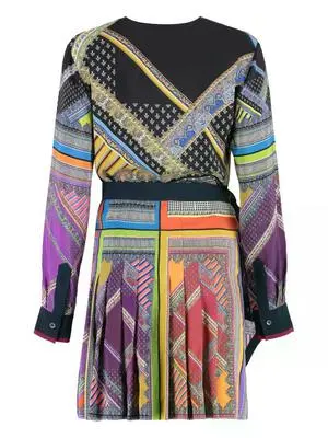 Etro Printed Pleated Dress