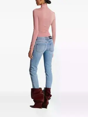 Balmain Faded-wash Jeans With Button Detailing - Blue