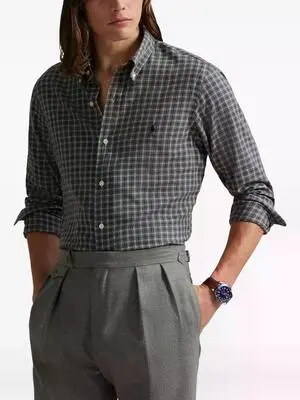 Polo Ralph Lauren Checked Long-sleeved Shirt - Grey