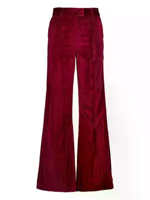 PAULA Wide Leg Velvet Trousers