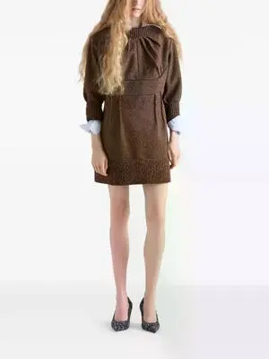 Prada Mouliné Wool Mini Dress