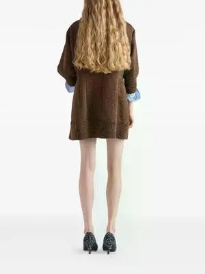 Prada Mouliné Wool Mini Dress
