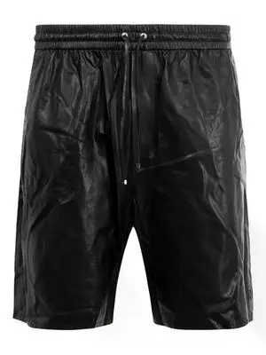 Amiri Leather Drawstring Shorts