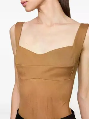 ATU BODY COUTURE Sweetheart-neckline Bodysuit - Brown