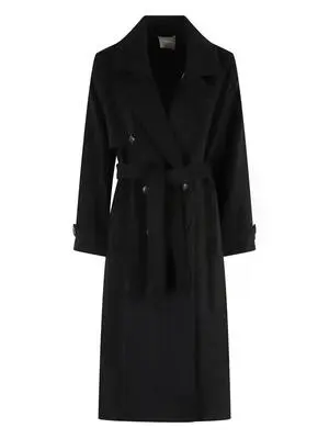 KILTIE Belted Double-breasted Coat
