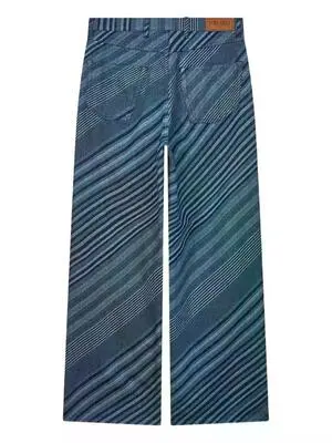 Kenzo Diagonal Stripe Cotton Trousers