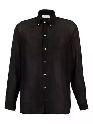 Spiritum Tulum Button-down Collar Long-sleeve Shirt - Black