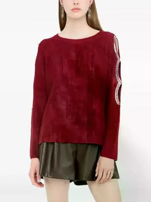 Liu Jo Cut-out Embellished Sweater