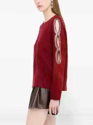 Liu Jo Cut-out Embellished Sweater