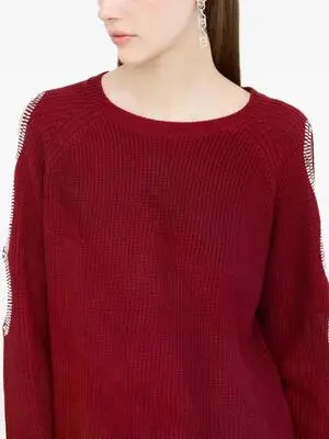 Liu Jo Cut-out Embellished Sweater