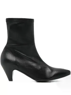 DEL CARLO Leather Pointed-toe Boots