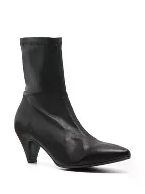 DEL CARLO Leather Pointed-toe Boots