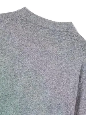 STUDIO TOMBOY Logo-embroidered Button-front Cardigan - Grey
