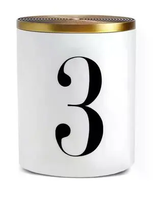 L'Objet Number-print Candle - White