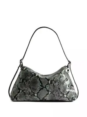 Zadig&Voltaire Jim Wild Python-effect Shoulder Bag - Grey