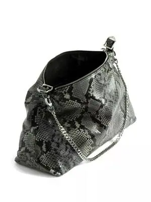 Zadig&Voltaire Jim Wild Python-effect Shoulder Bag - Grey