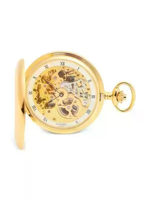 RAPPORT LONDON Skeleton Double Hunter Pocket Watch - Gold