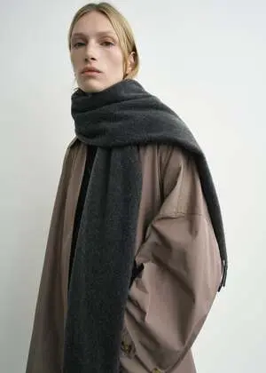 TOTEME Cashmere Scarf - Charcoal