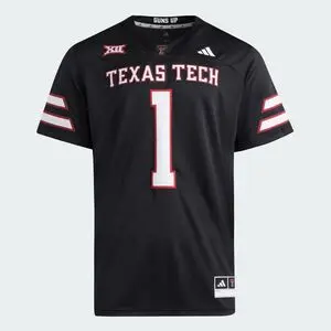 Adidas Texas Tech Red Raiders Premier Alternate Football Jersey - Black