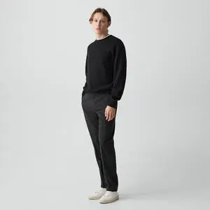 Theory Standard Drawstring Pant In Motion Wool - Black