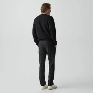 Theory Standard Drawstring Pant In Motion Wool - Black