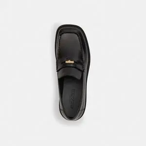 COACH® Square Toe Loafer - Black