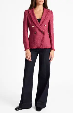 Santorelli Alaia Double-breasted Tweed Jacket