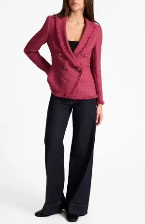 Santorelli Alaia Double-breasted Tweed Jacket