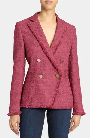 Santorelli Alaia Double-breasted Tweed Jacket