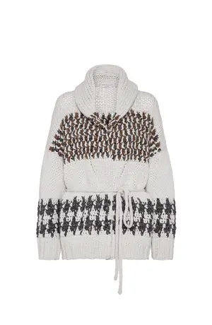 BRUNELLO CUCINELLI Prince Of Wales Opera Cardigan